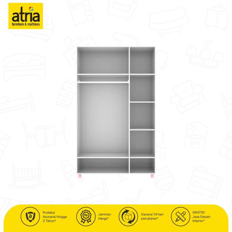 Promo Atria Set Tempat Tidur Anak Kazumi Ax-kb46 Pink/white Diskon 27% ...