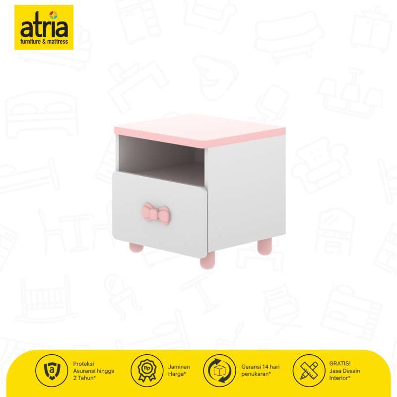 Promo Atria Set Tempat Tidur Anak Kazumi Ax-kb46 Pink/white Diskon 27% ...