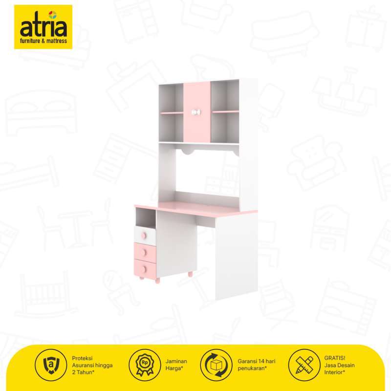 Promo Atria Set Tempat Tidur Anak Kazumi Ax-kb46 Pink/white Diskon 27% ...