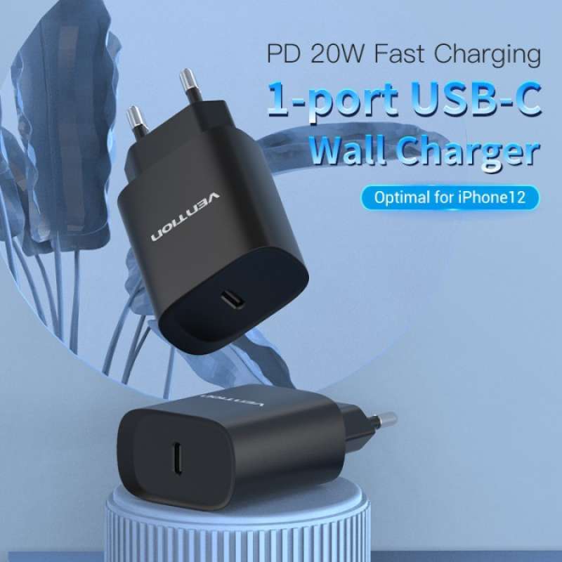 Promo VENTION USB-C HEAD CHARGER 20W TYPE-C PD POWER DELIVERY FAST ...