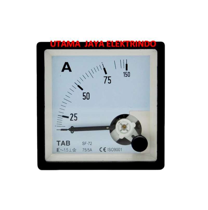 Promo Ampere Meter Ac 72x72 Amperemeter Analog Via Ct Tab - Kualitas ...