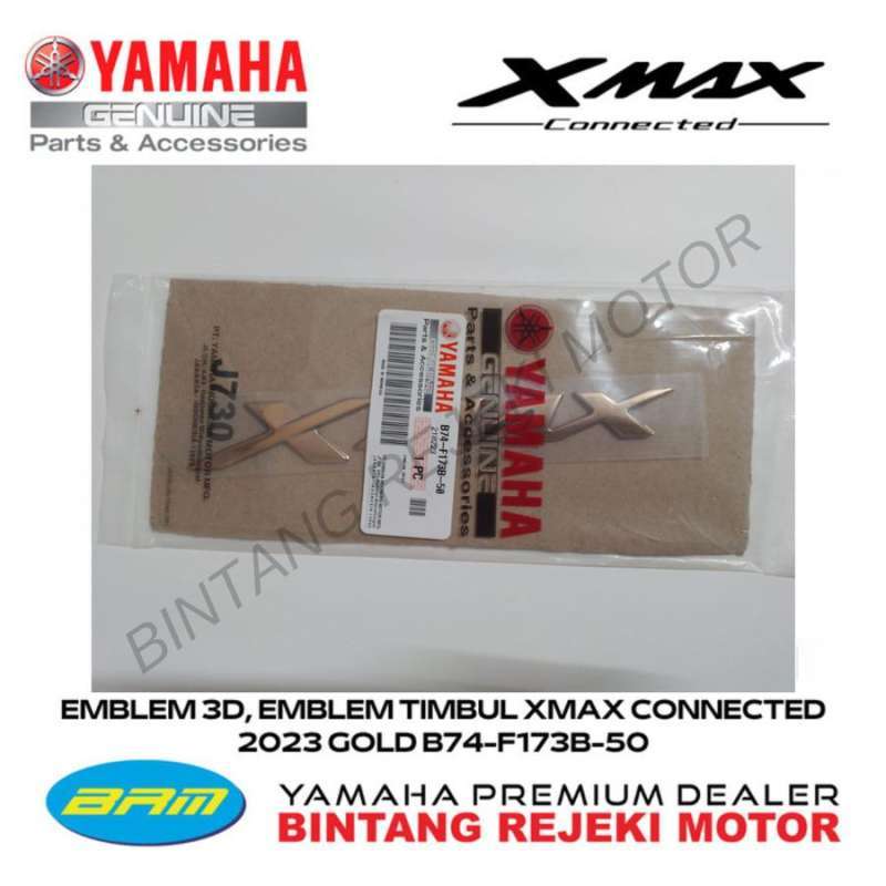 Jual EMBLEM 3D, EMBLEM TIMBUL XMAX CONNECTED 2023 GOLD B74-F173B-50 di Seller BINTANG REJEKI ...