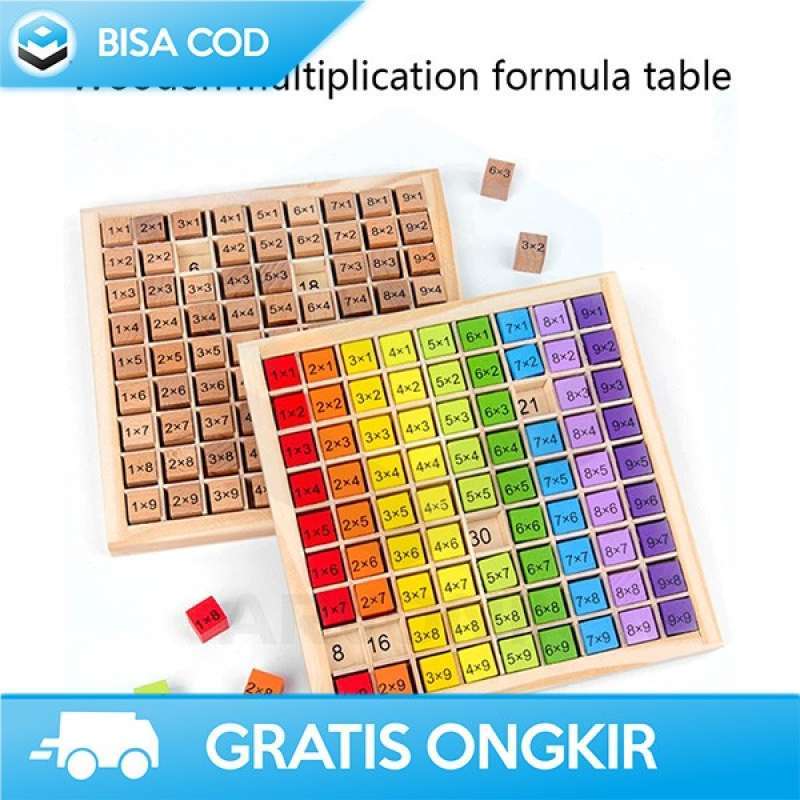 Promo PERMAINAN EDUKASI MATEMATIKA TABLE MATH MAINAN ANAK AMAN 81 PCS ...