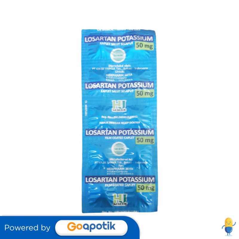 Jual LOSARTAN HEXPHARM JAYA 50 MG STRIP 10 KAPLET di Seller Apotek Hans ...