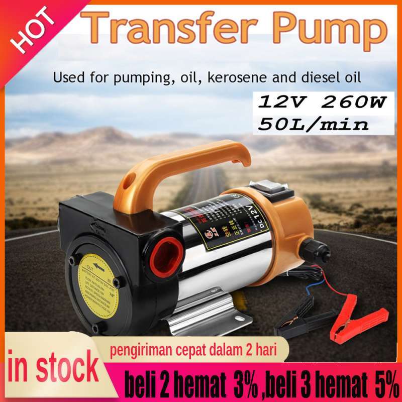 Promo 12 V DC Portable Pompa Transfer Kendaraan dengan Tugas Berat Truk ...