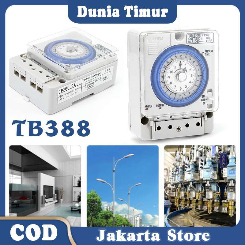 Promo Timer Analog Panasonic Switch Otomatis 24 Jam Tb388 220V AC ...