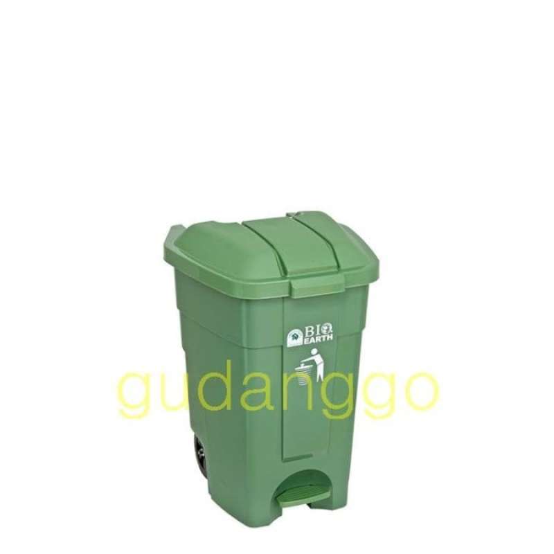 Promo Sale Tempat Sampah Bio Injak 90 Liter 2009 Green Leaf Dustbin Roda Diskon 12% Di Seller ...