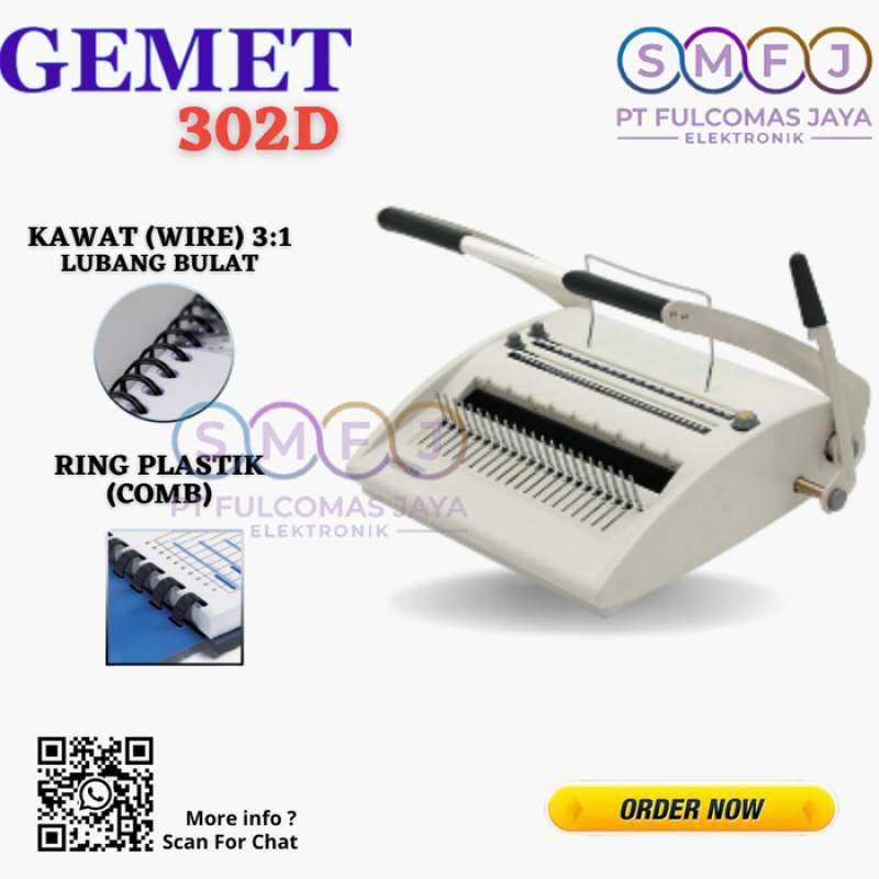 Promo Sale Gemet 302D Mesin Jilid Spiral Plastik Kawat Resmi Diskon 4% ...