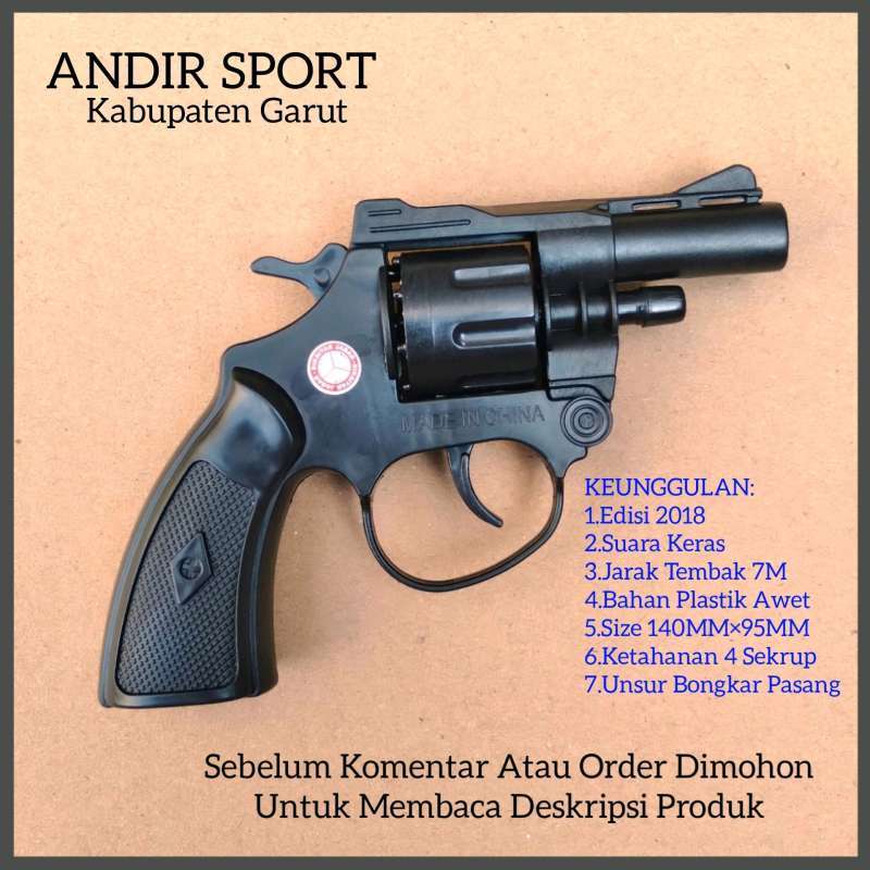 Jual EDISI 2018 :F.Mainan Plastik Super Cap Gun Revolver Ditective ...
