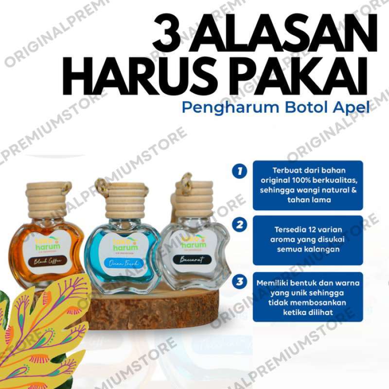 Jual Pengharum Ruangan / Parfum Mobil Botol Apel 10ml Varian Green Tea ...