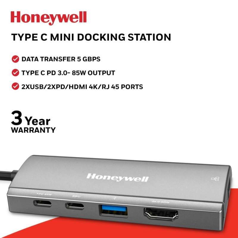 Jual Honeywell Type-C Mini Docking Station 5Gbps HDMI 4K PD 3.0 with ...
