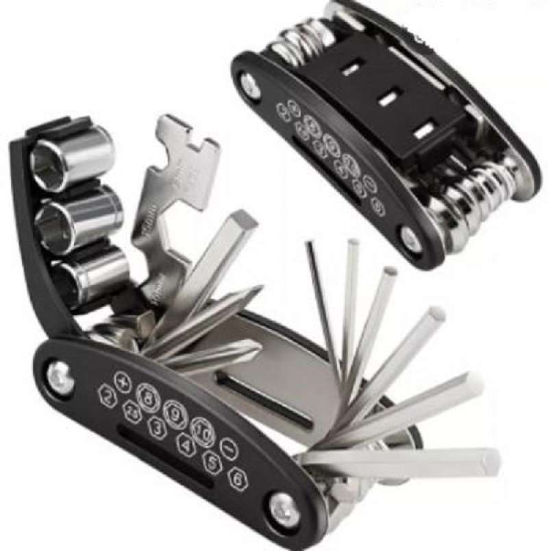 Jual Kunci Alat Multi Tool Sepeda 16 in 1 set mini kit portable lipat L ...