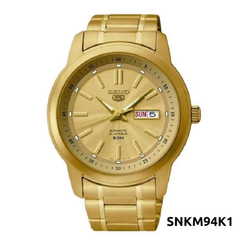 Jual Jam Tangan Pria Seiko 5 Full Gold Automatic Original Garansi 1 ...
