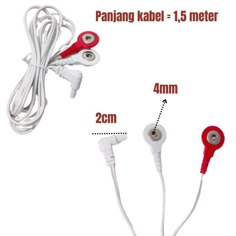 Jual Kabel Konektor Bantalan Pad Elektroda Alat Pijat Tubuh Arah Kepala Colokan Tipe Kabel