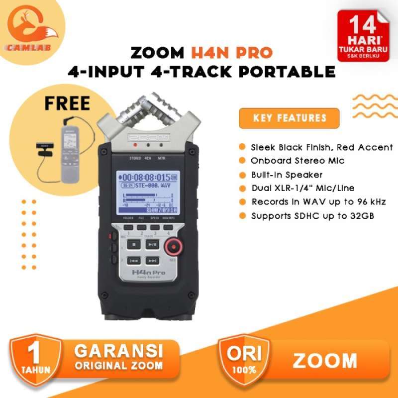 Promo ZOOM H4N PRO 4-INPUT 4-TRACK PORTABLE HANDY RECORDER - XIONSTORE ...