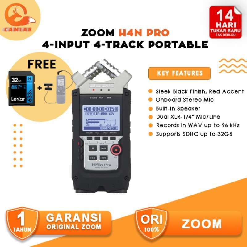 Promo ZOOM H4N PRO 4-INPUT 4-TRACK PORTABLE HANDY RECORDER - XIONSTORE ...
