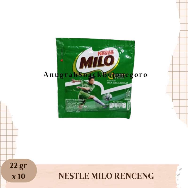 Jual Nestle Milo Minuman Serbuk Cokelat Paduan dengan Malt Renceng 22gr ...