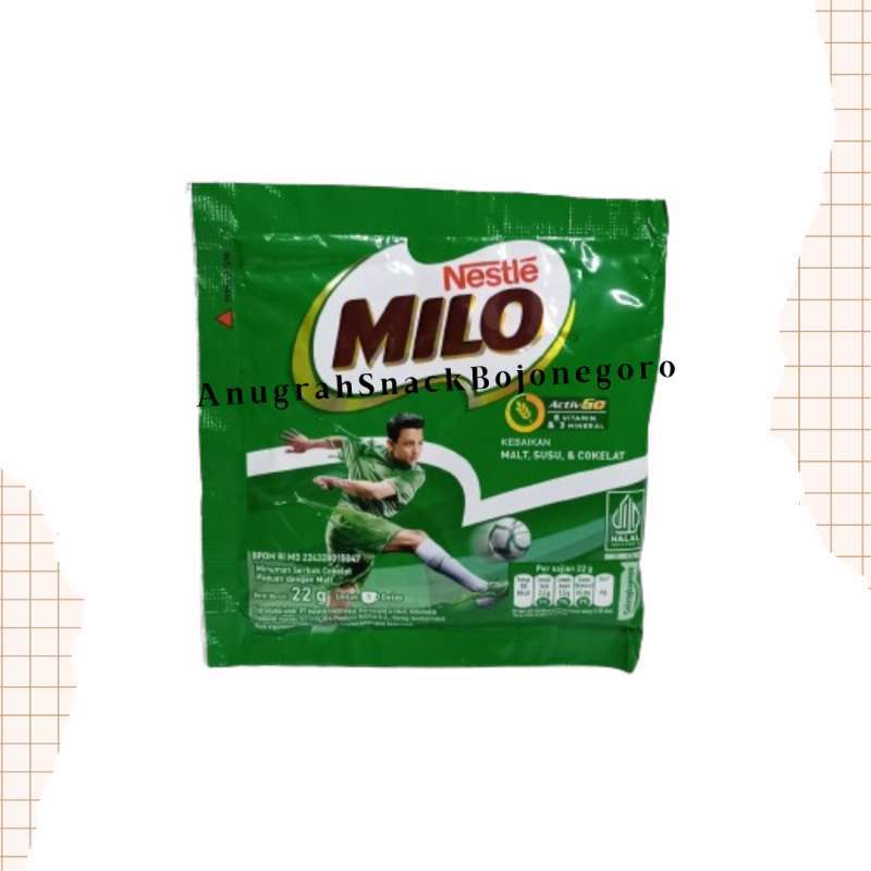 Jual Nestle Milo Minuman Serbuk Cokelat Paduan dengan Malt Renceng 22gr ...