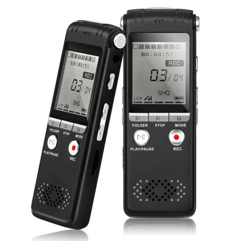 Promo PEREKAM SUARA HD MICROPHONE DIGITAL VOICE RECORDER 8GB N131 BLACK ...