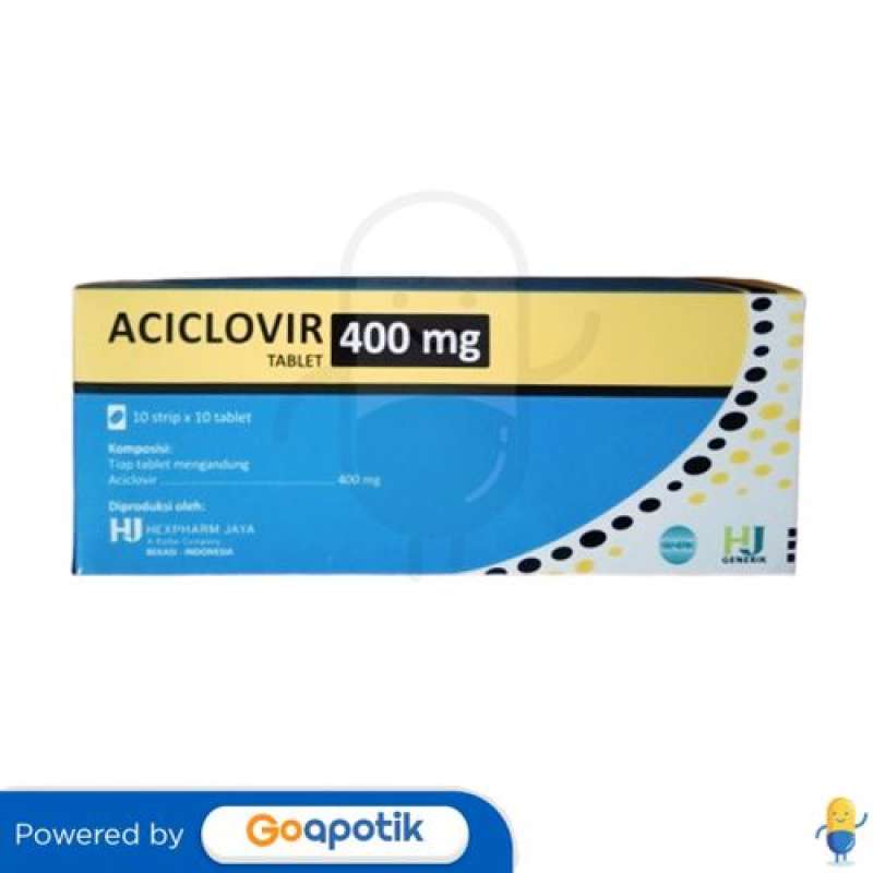Jual ACYCLOVIR HEXPHARM 400 MG STRIP 100 TABLET /BOX di Seller Apotek ...