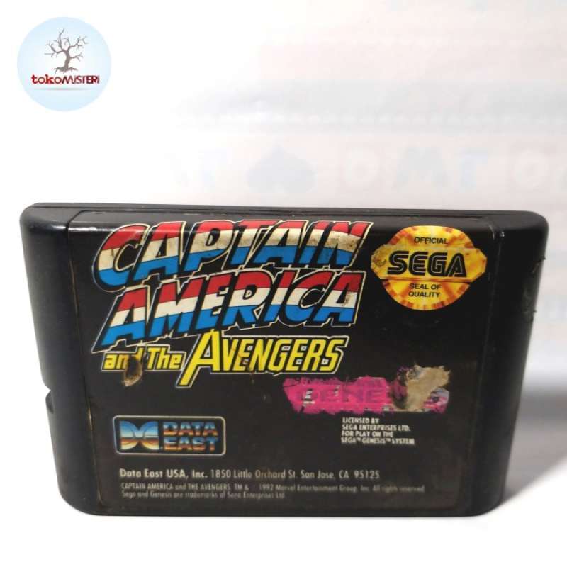 Jual Kaset Video Games Cartridge Sega Captain America Avengers Marvel ...
