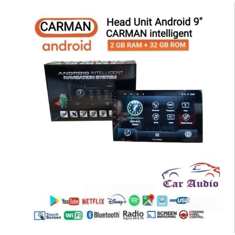 Promo Head Unit Android 9 inch CARMAN Ram 2GB ROM 32GB TERBARU Head ...