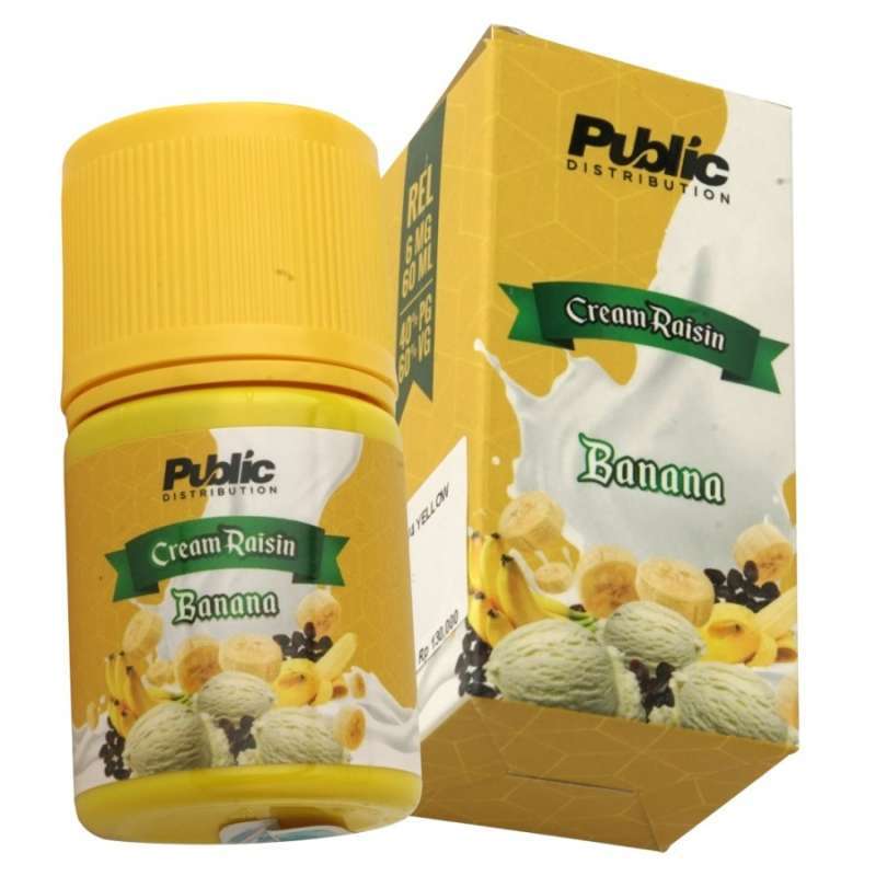 Promo Public Distribution Cream Raisin V4 Banana 60ML Liquid Freebase ...