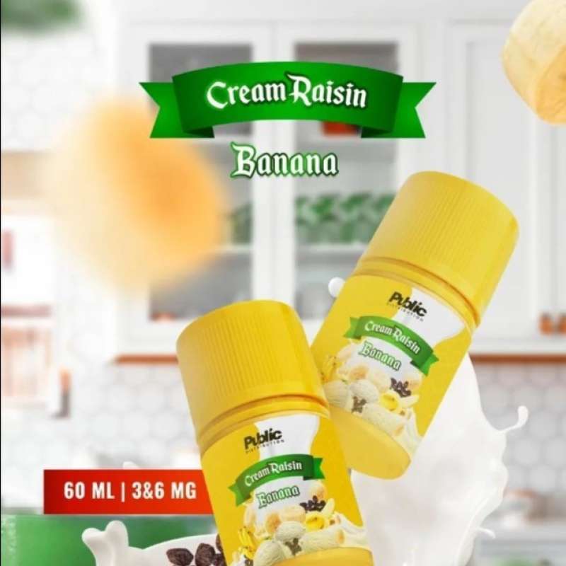 Promo Public Distribution Cream Raisin V4 Banana 60ML Liquid Freebase ...