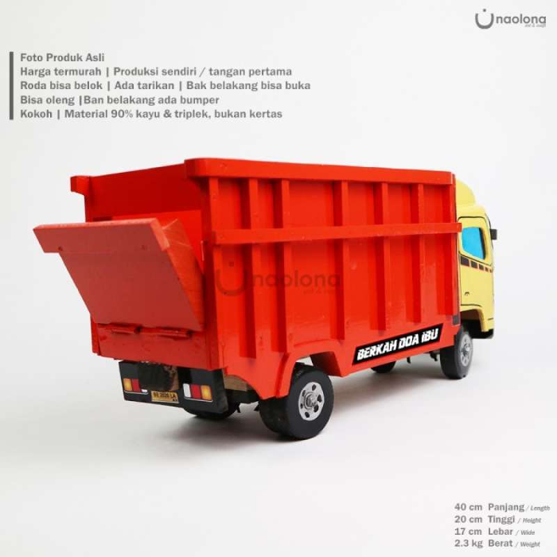 Promo MAINAN KAYU MOBILAN ANAK TRUK JADUL MINIATUR TRUCK KUNING ORANYE ...