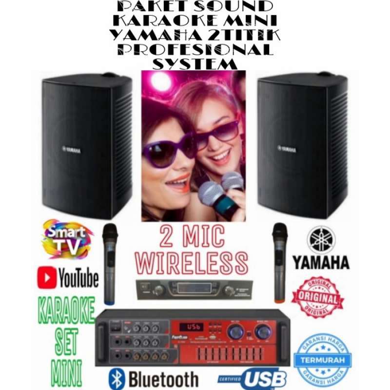 Promo SOUND KAROAKE SET MINI YAMAHA 6INCH AMPLI KARAOKE SMART TV 2MIC ...