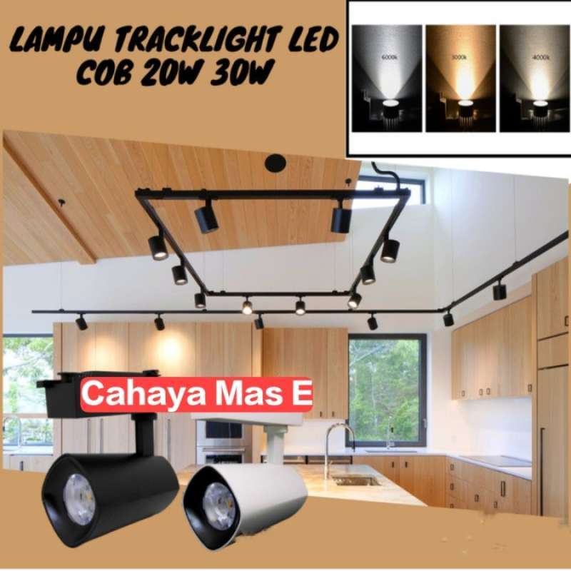 Promo LAMPU TRACK SPOTLIGHT LED SOROT 20W - 30W RELL COB TRACKLAMP ...