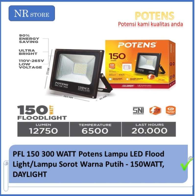 Promo PFL 150 300 WATT POTENS LAMPU LED FLOOD LIGHT/LAMPU SOROT WARNA ...