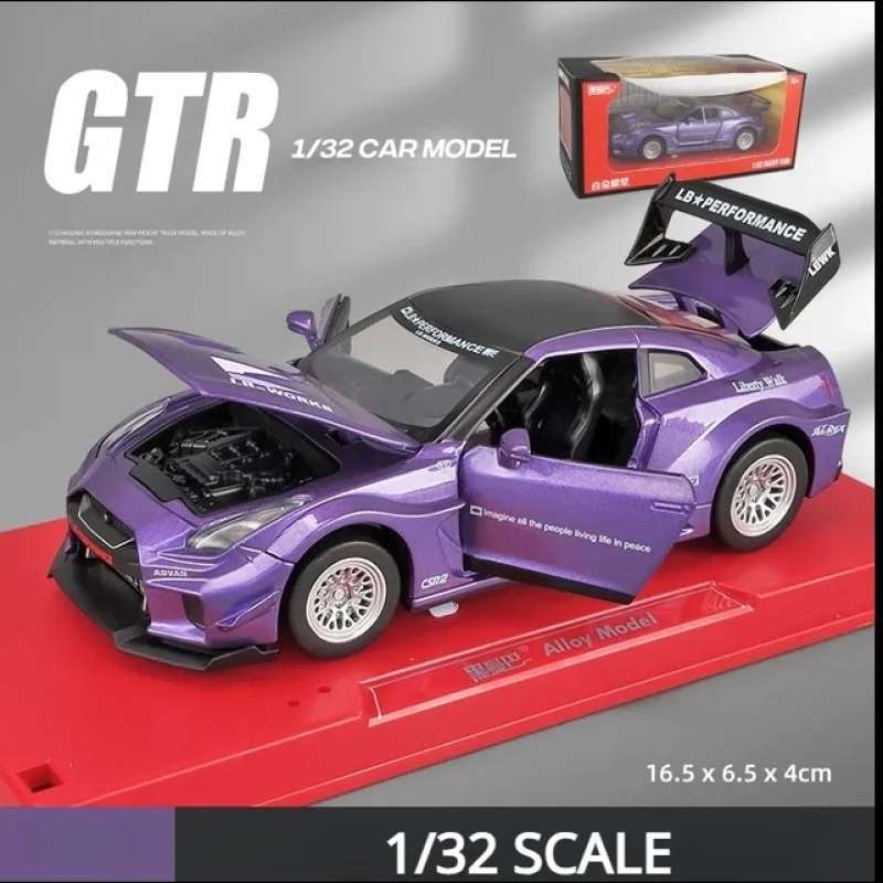 Promo DIECAST MOBIL NISSAN GTR R35 LIBERTY WALK CSR2 LBWK SKALA 1:32 ...