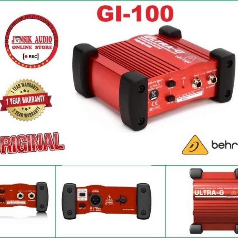 Promo BEHRINGER GI100 1-CHANNEL ACTIVE GITAR DIRECT BOX GI-100 - Diskon ...