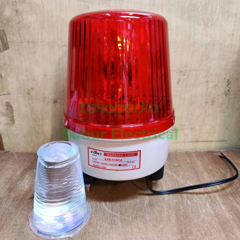 Promo WARNING LIGHT ROTARY LAMP LTE-1161 /LTE-1161J BUZZER LAMPU NEON 6 ...