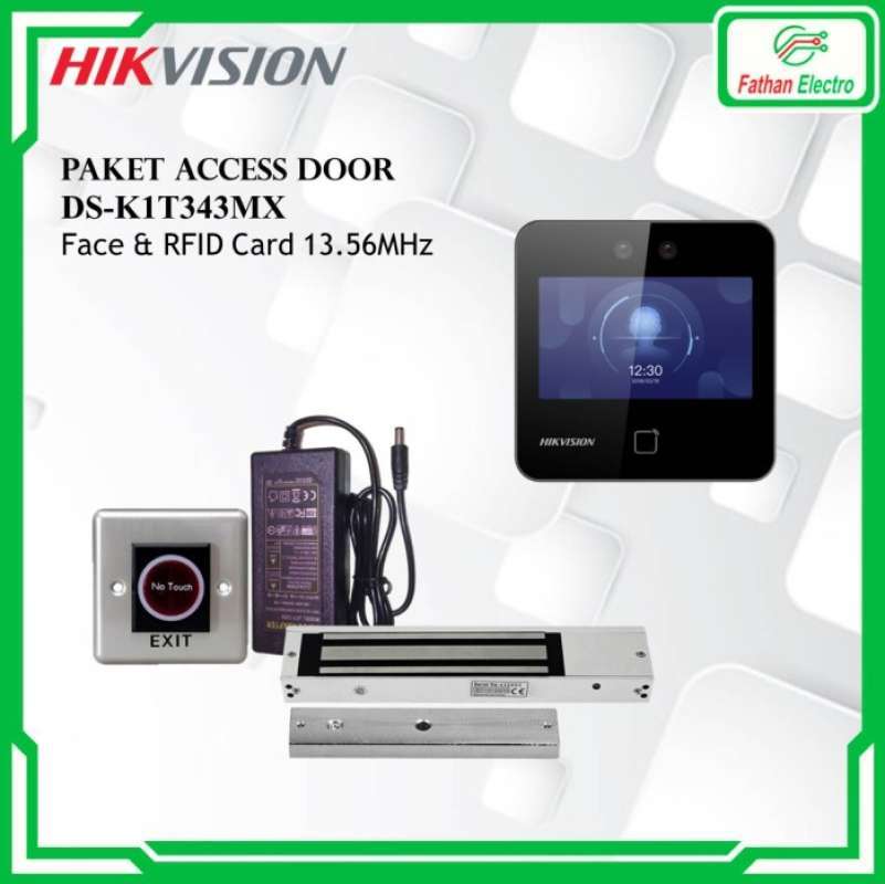 Promo PAKET ACCESS CONTROL FACE RFID HIKVISION DS-K1T343MX - Diskon 50% ...