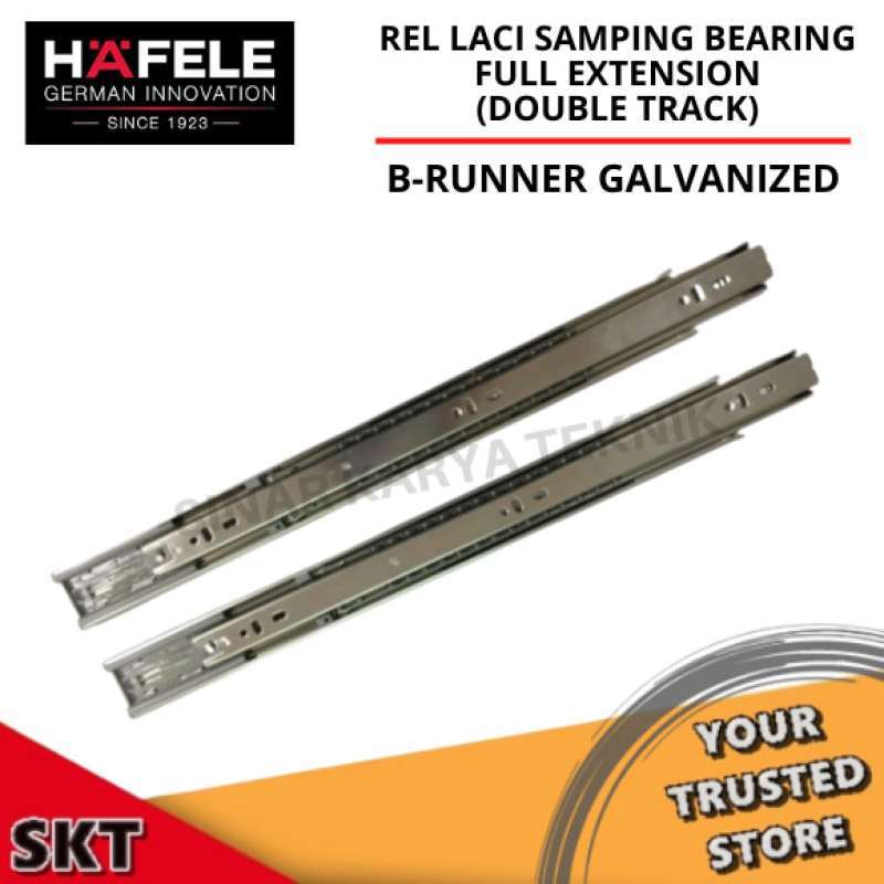 Promo New Hafele Rel Laci Ball Bearing Full Ext Soft Close 30Kg ...