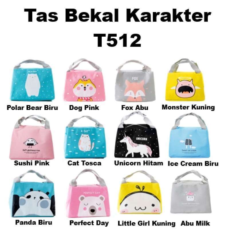 Jual T512 Tas Bekal Karakter / Lunch Bag / Perlengkapan Bekal Anak Sekolah / Tempat Bekal di ...