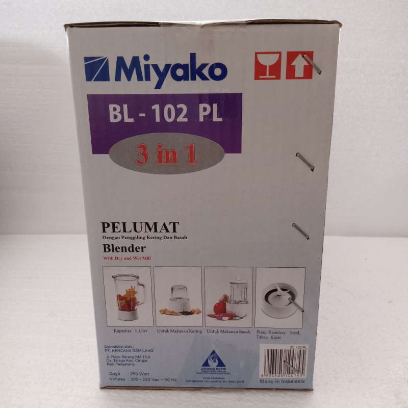 Jual Blender Miyako BL 102 PL/Pelumat Makanan di Seller Cahaya ...