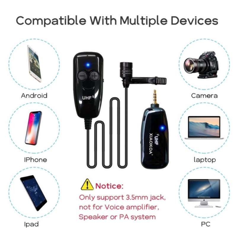 Promo Uhf Wireless Lavalier Microphone Podcast Live Interview Clip On ...