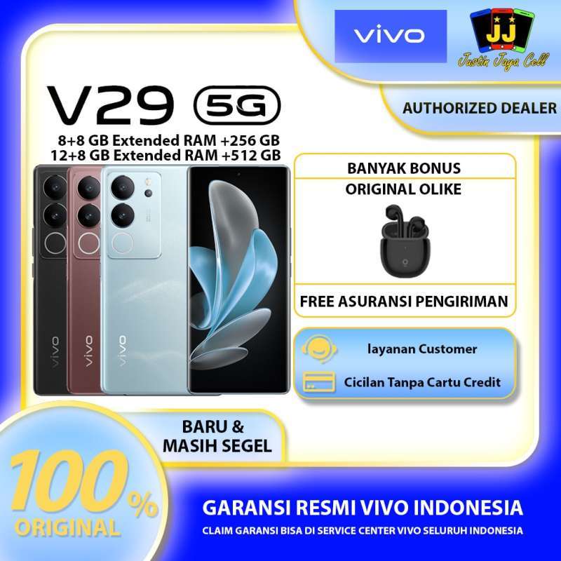 Jual [NEW LAUNCH] VIVO V29 5G 8/256 & 12/512 EXTENDED RAM 8GB GARANSI RESMI VIVO 1 TAHUN - BONUS ...