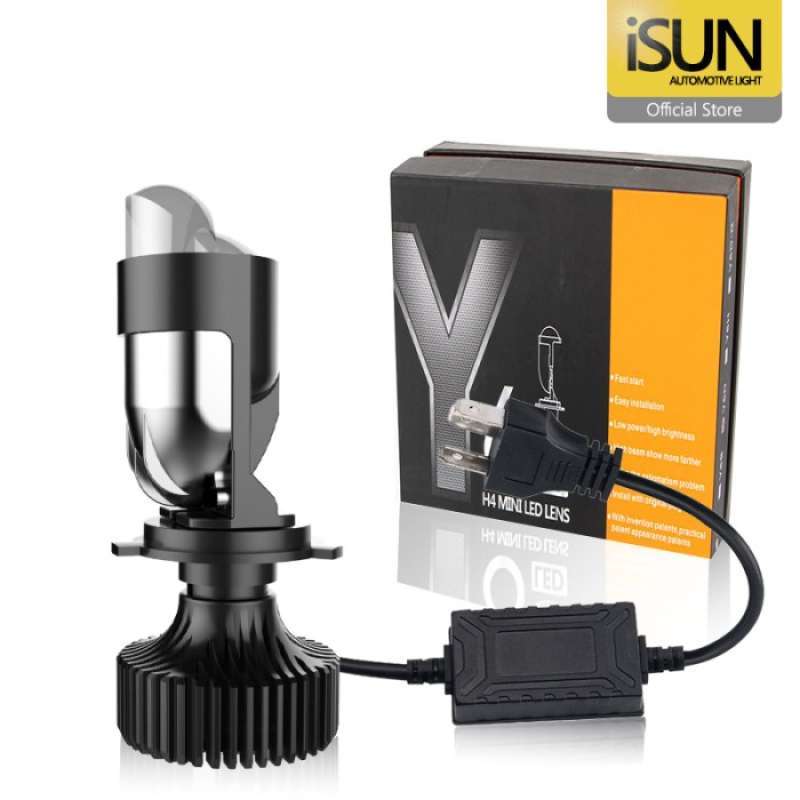 Promo iSUN Mini BiLED Projie Double-Lens Headlamp Lampu Utama Y6D H4 ...