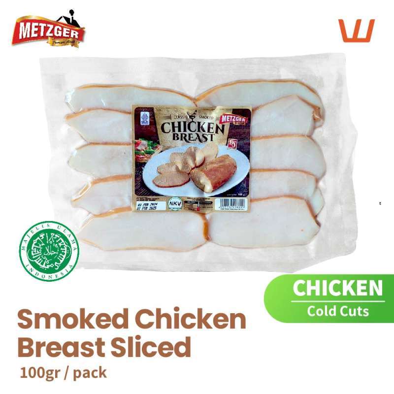 Jual Classic Smoked Chicken Breast Ham Ayam Asap Halal Metzger 100gr di ...