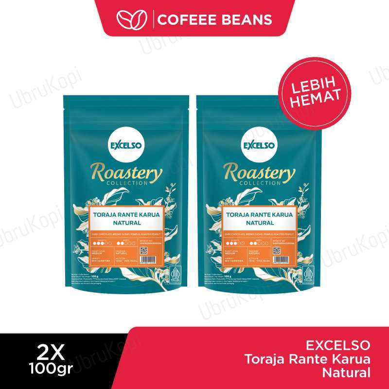 Promo Excelso Roastery Collection Toraja Rante Karua Natural Beans 100Gr Twin Pack Diskon 20% di ...