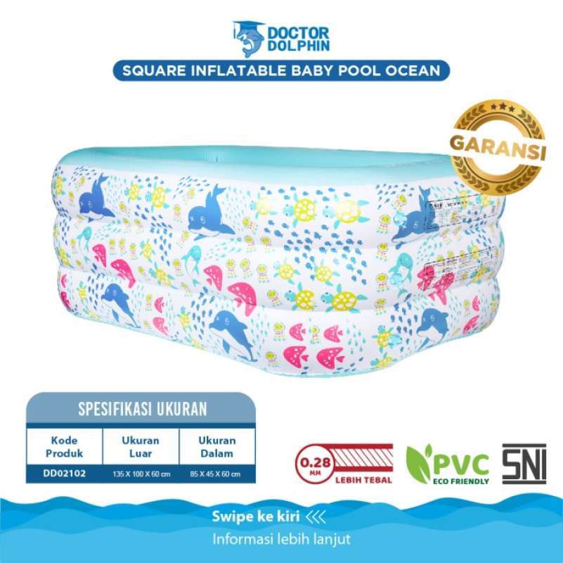 Promo Doctor Dolphin Square Inflatable /Kolam Renang Anak /Kolam Jumbo ...