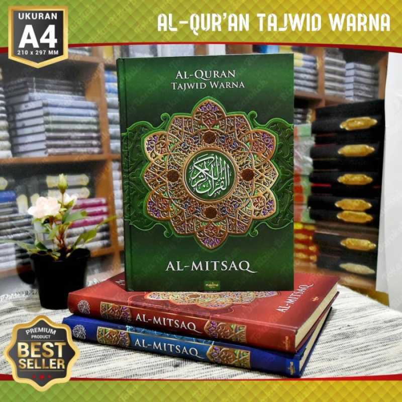 Jual HIJAU-Al Quran A4 Al Mitsaq Tajwid Warna - AlQuran Besar Musaf ...