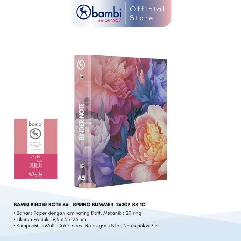 Promo Bambi Binder Note A5 Dan B5 Spring Summer Barosono Diskon 15% Di ... Promo Bambi Binder Note A5 Dan B5 Spring Summer Barosono Diskon 15% Di ...