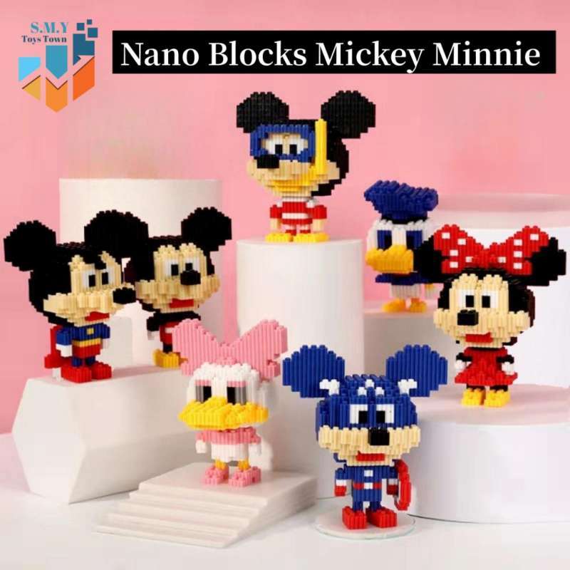 Promo Smy Nano Blocks Mickey & Minnie 3d Model, Mainan Blok Susun, Blok ...