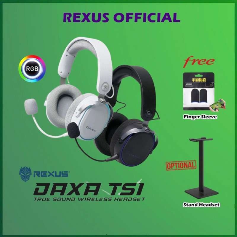 Promo Rexus Daxa Ts1 Gaming Headset True Sound Wireless Headphone ...