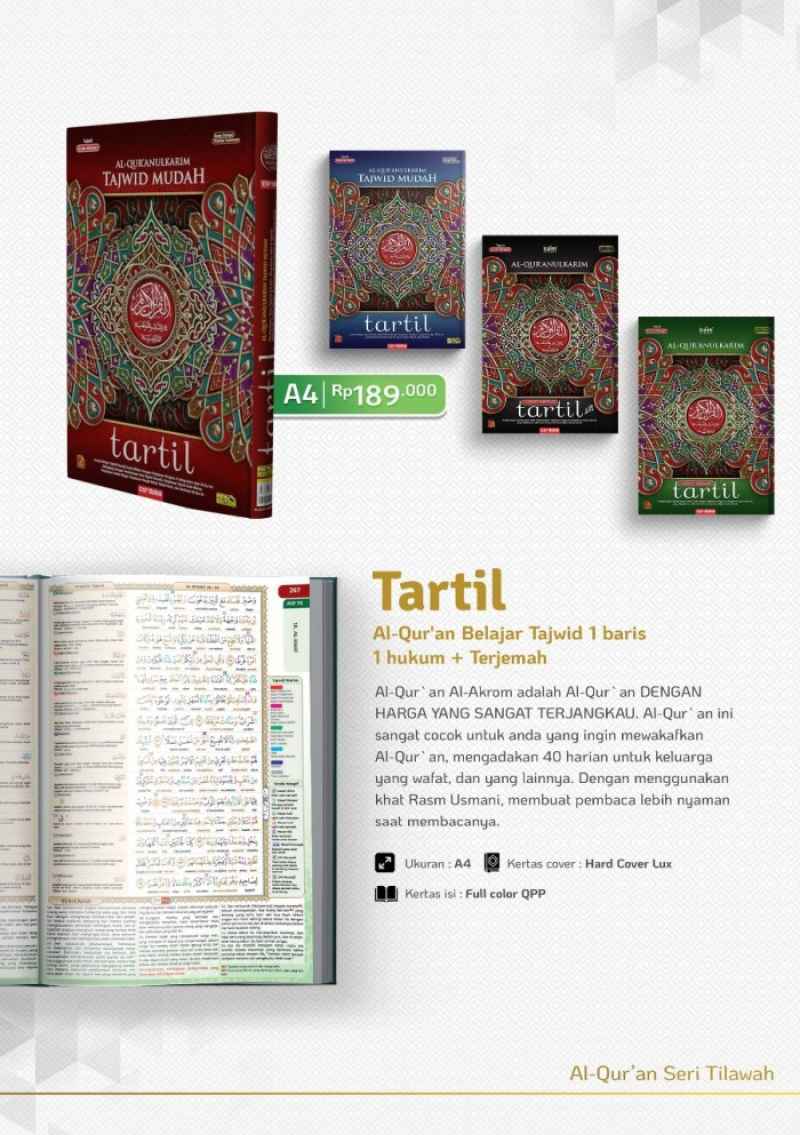 Jual Al Quran Tartil Cordoba Uk A4, Alquran Tajwid At Tartil Terjemah ...